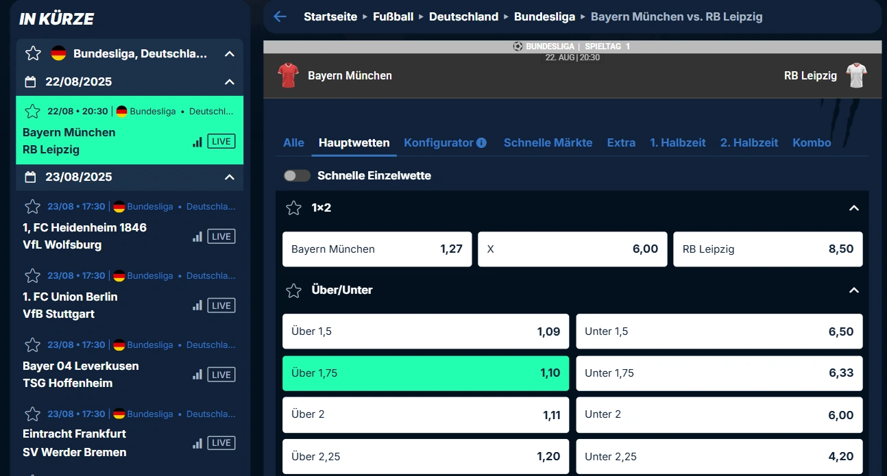 Bayern München Wetten 2026 - Quoten, Spielplan & Tipps